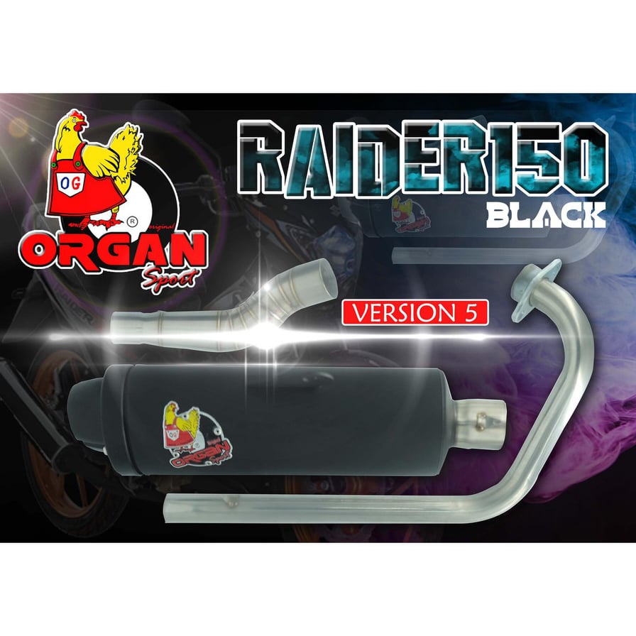 CHICKEN ORGAN PIPE RAIDER 150 CARB (BLACK) | Shopee Philippines