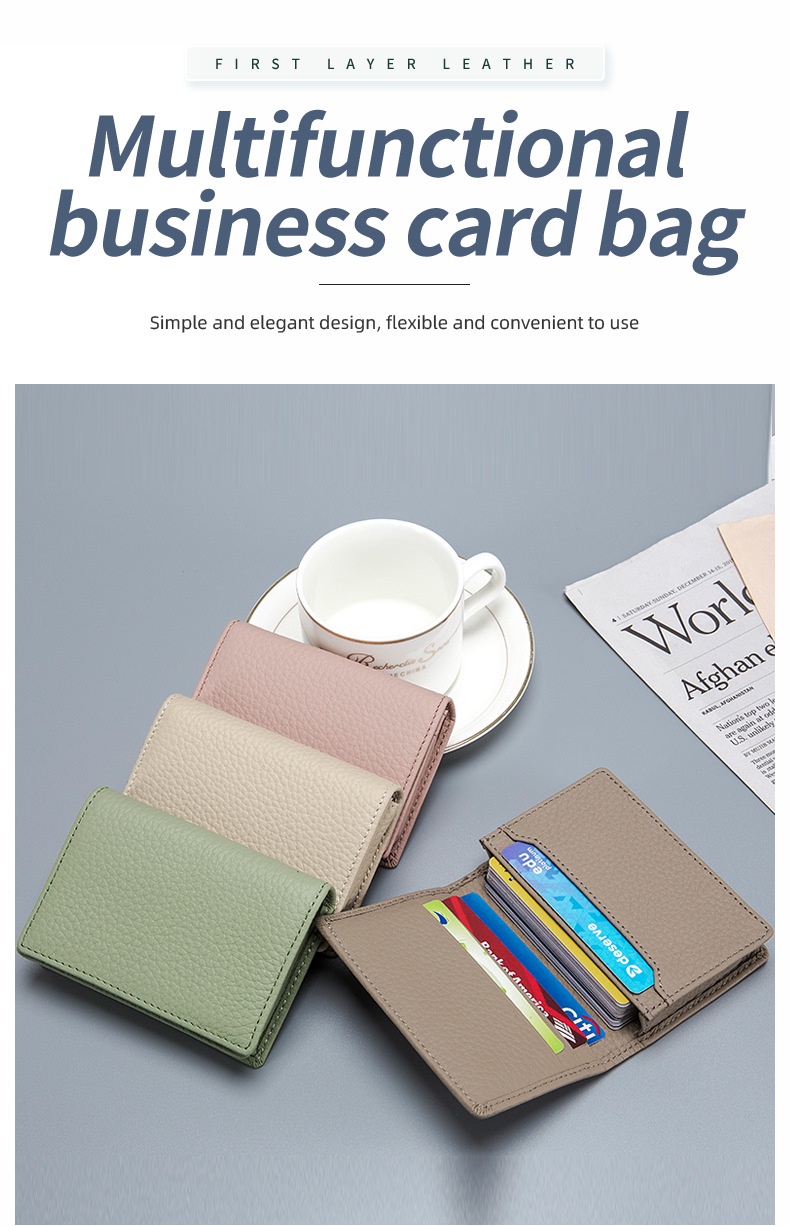 New Multifunctional Business Card Bag Business Casual First Layer ...