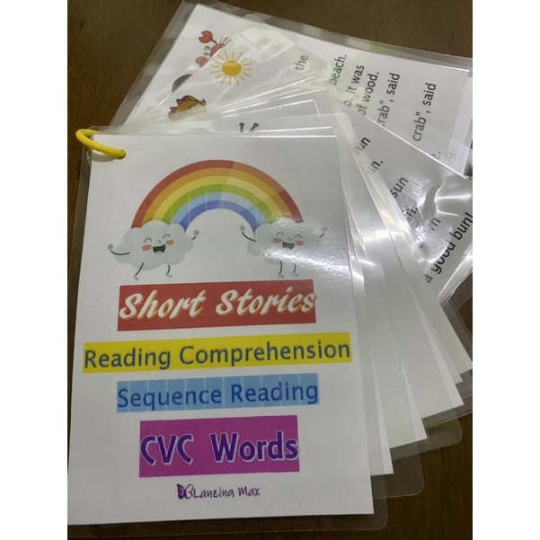 Laminated Short Stories | Cvc Words flashcard | Reading Comprehension Flash Cards | Shopee ...