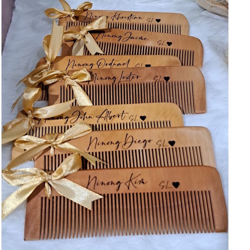 Wooden Comb Souvenir Giveaways Personalized FREE LASER ENGRAVED ...
