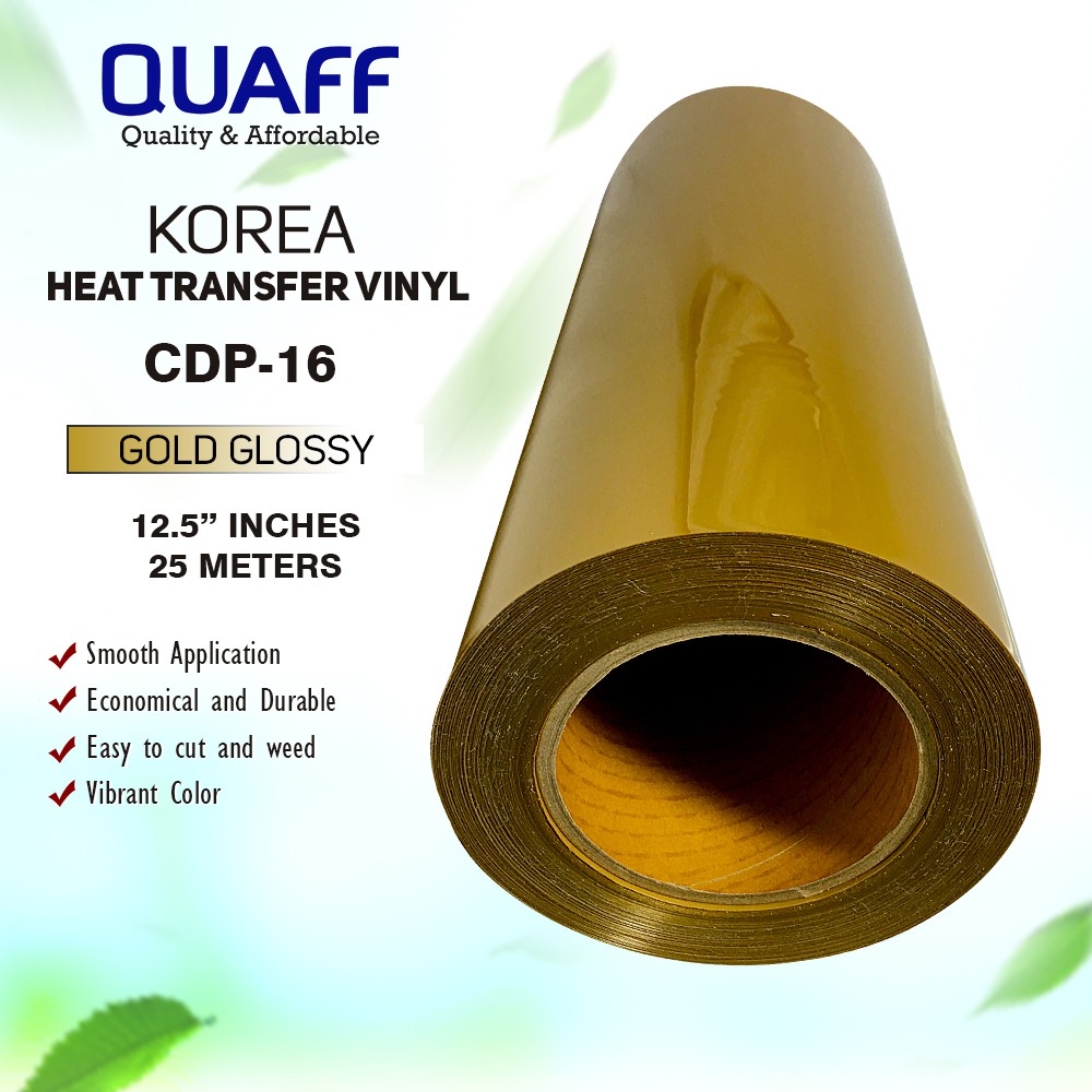 QUAFF CDP Rubberized Heat Transfer Vinyl for T-shirt - 12.5inch * 1 ...