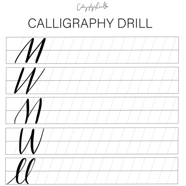 Calligraphy Practice Worksheet (Exercise lettering A-Z) | Shopee ...