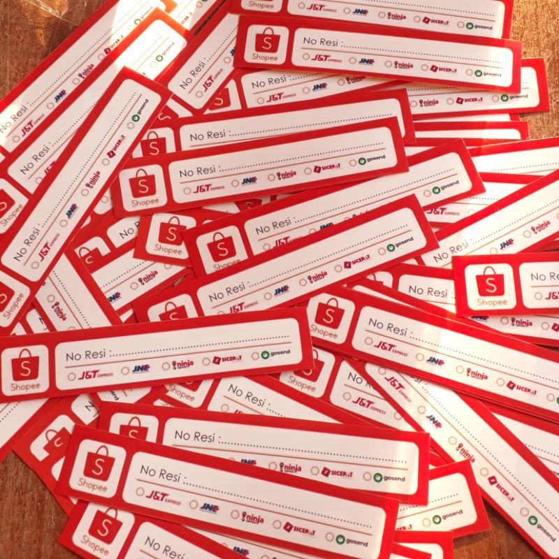 100pcs SHOPEE Receipt CHROMO STICKER Already CUTTING | Shopee Philippines