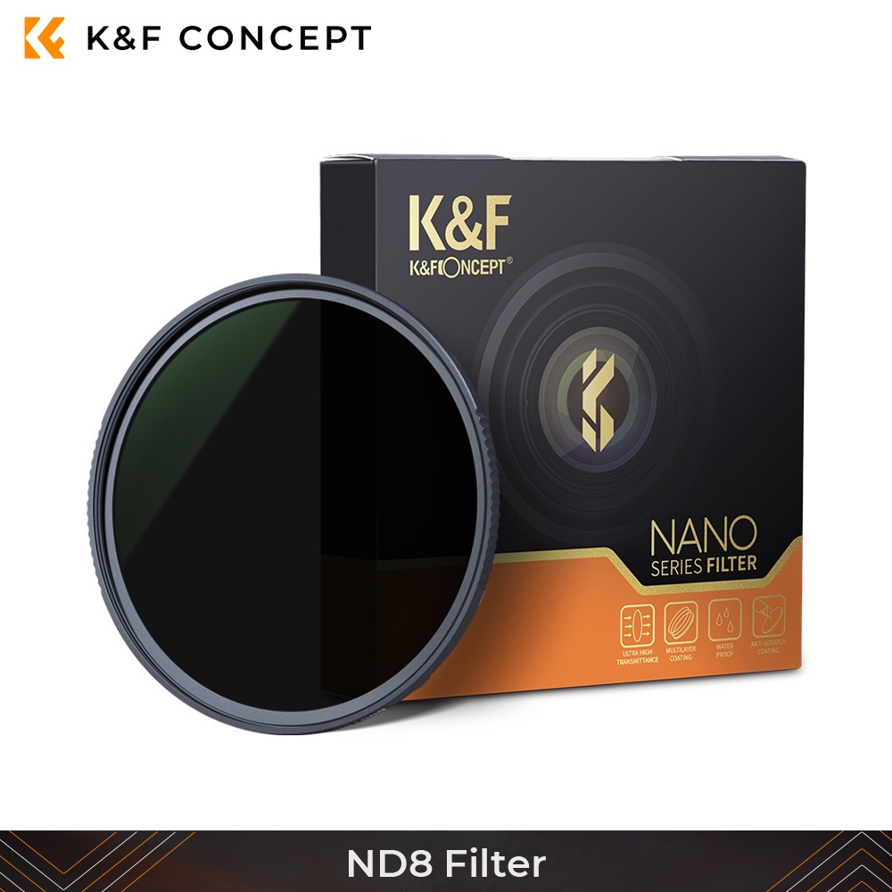 K&F Concept ND8 (3 Stop) ND Lens Filter HD Fixed Neutral Density Filter ...