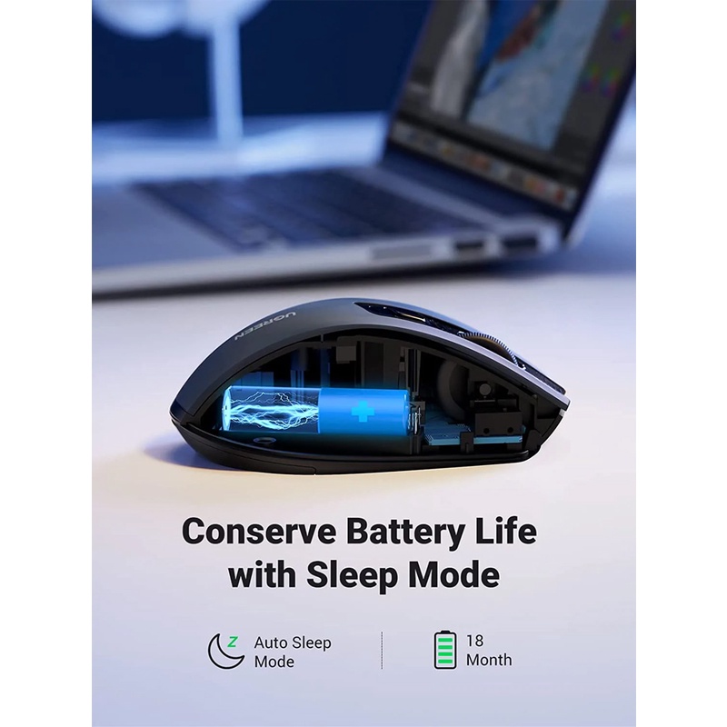 UGREEN Ergonomic Wireless Mouse 2.40G 4000DPI Silence Design - PH ...