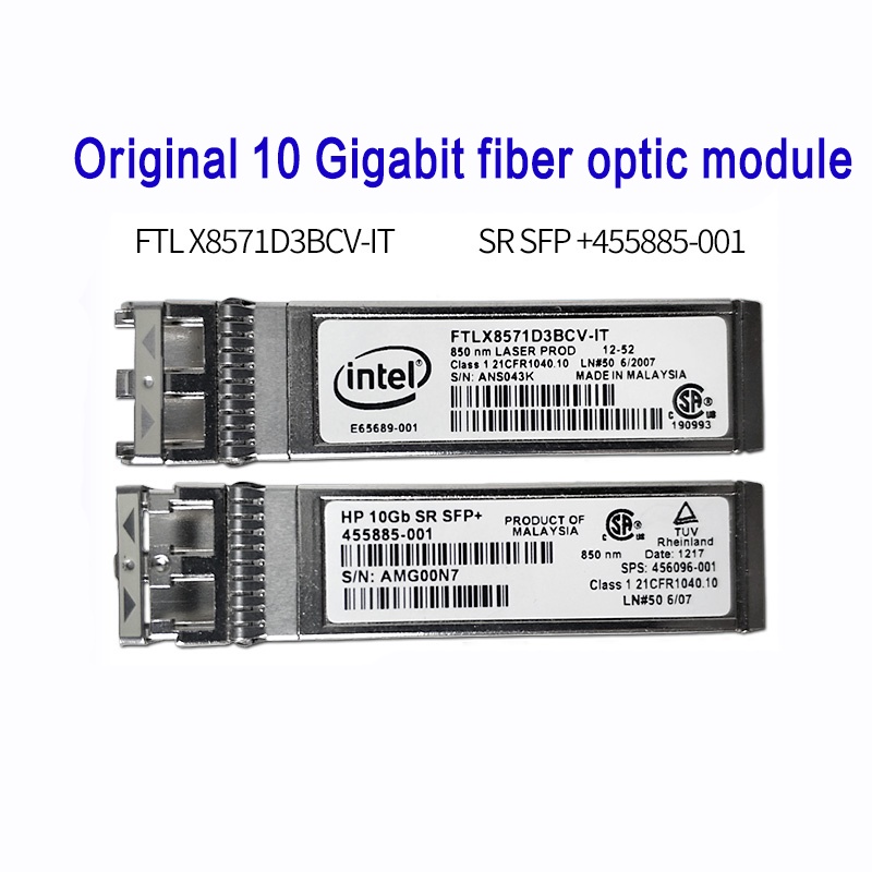 INTEL 10GB SFPSR 10 Gigabit Multimode Module FTLX8571D3BCV-IT/82599 ...