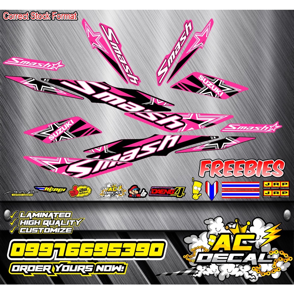 Smash 115 Decal Custom Pink (ACDecal) | Shopee Philippines