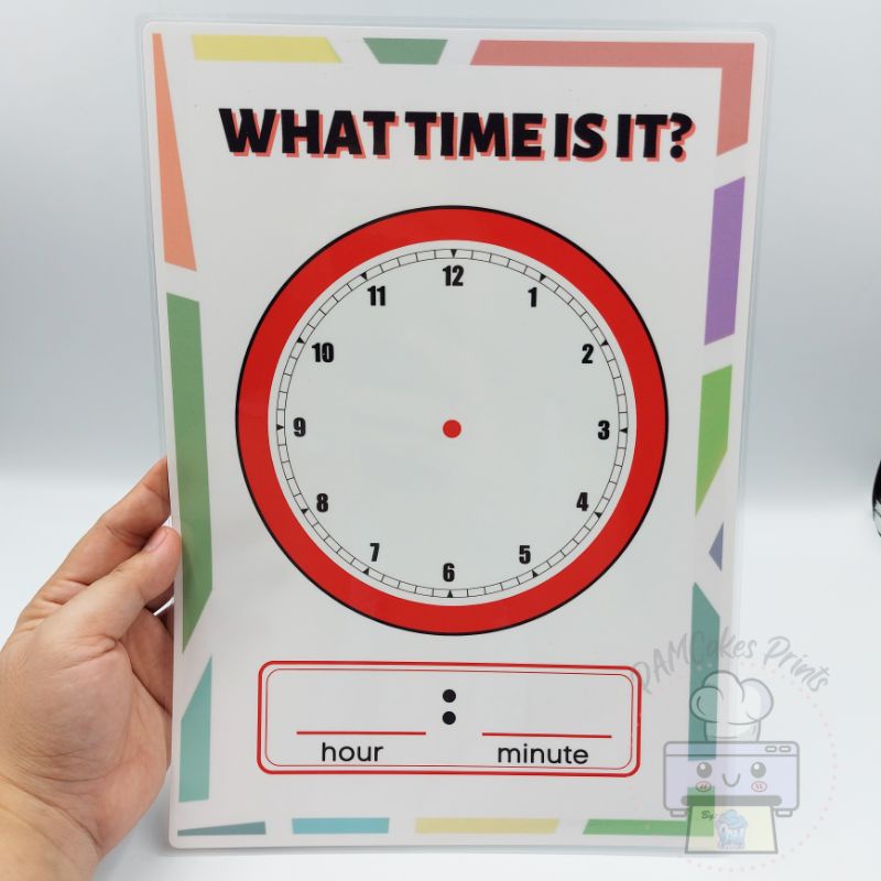 Telling Time Activity (Laminated) | Shopee Philippines