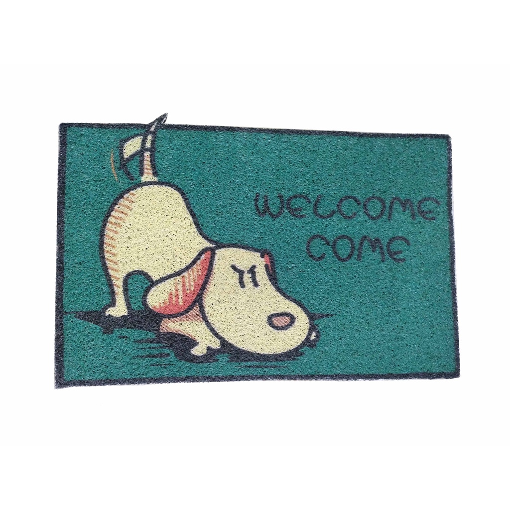 Animal Print Welcome Doormat Cat Puppy Dog Claw Yellow Corgi Snoopy ...