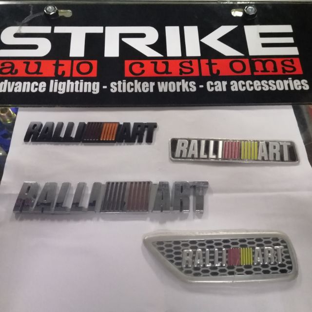 Ralliart Black and Chrome Emblem | Shopee Philippines