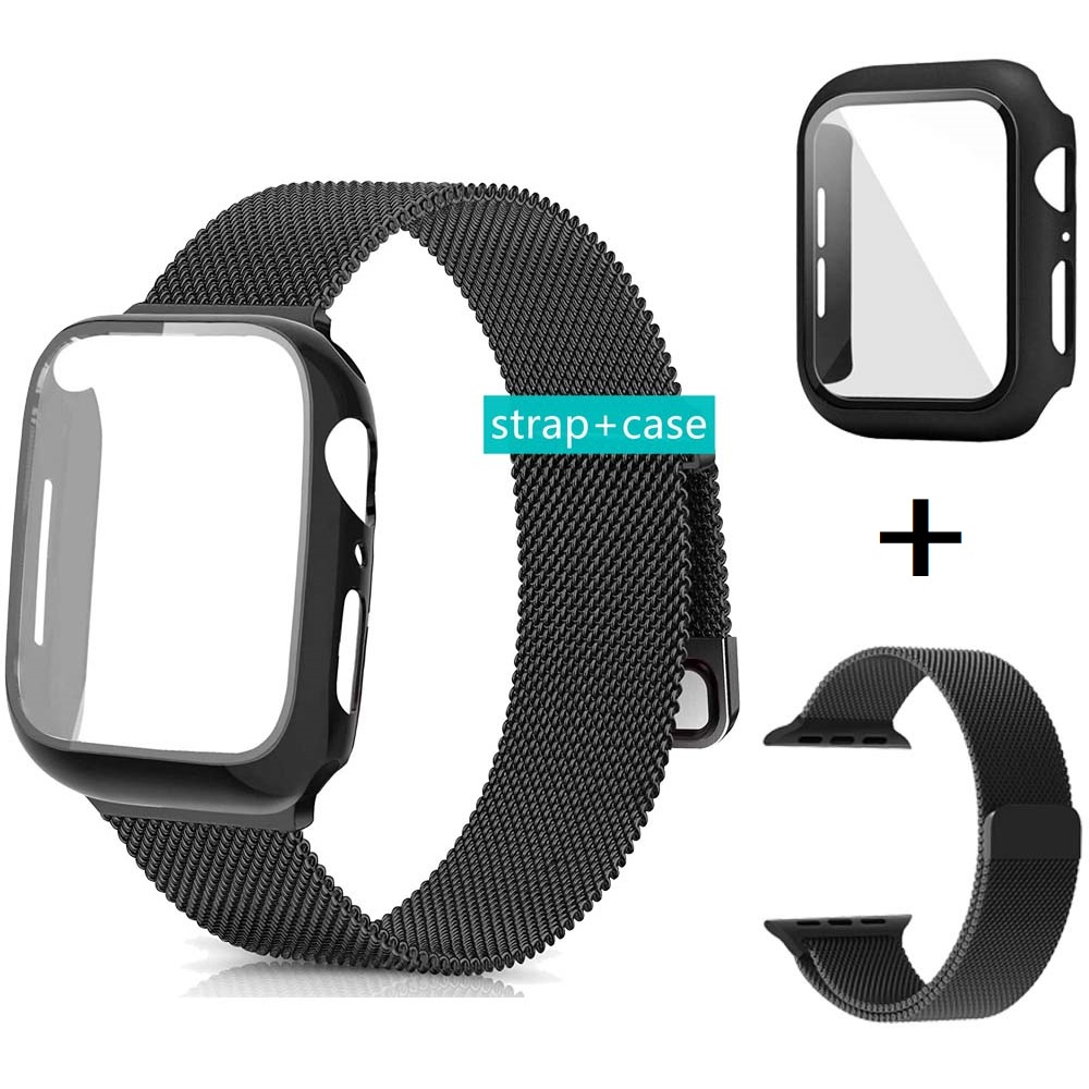 (Case+Strap) Breathable Stainless Steel Strap with Magnetic Buckle ...