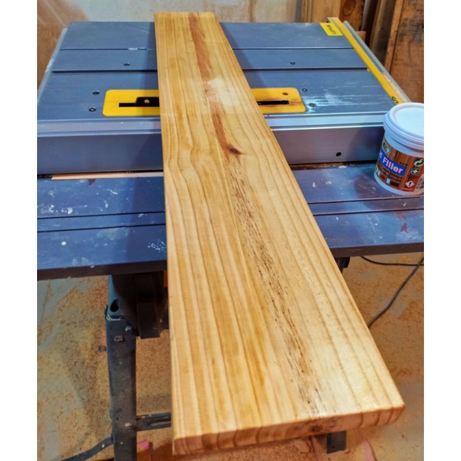 Wood plank. 40" cm length by 5 " width. and 2 cm thick.with natural ...