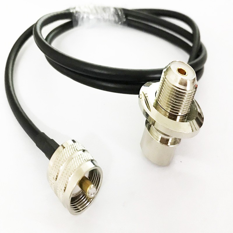 UHF PL259 Male to UHF SO239 Female Connector for Car Mobile Radio Antenna RG58 Coax Cable 1m 2m ...