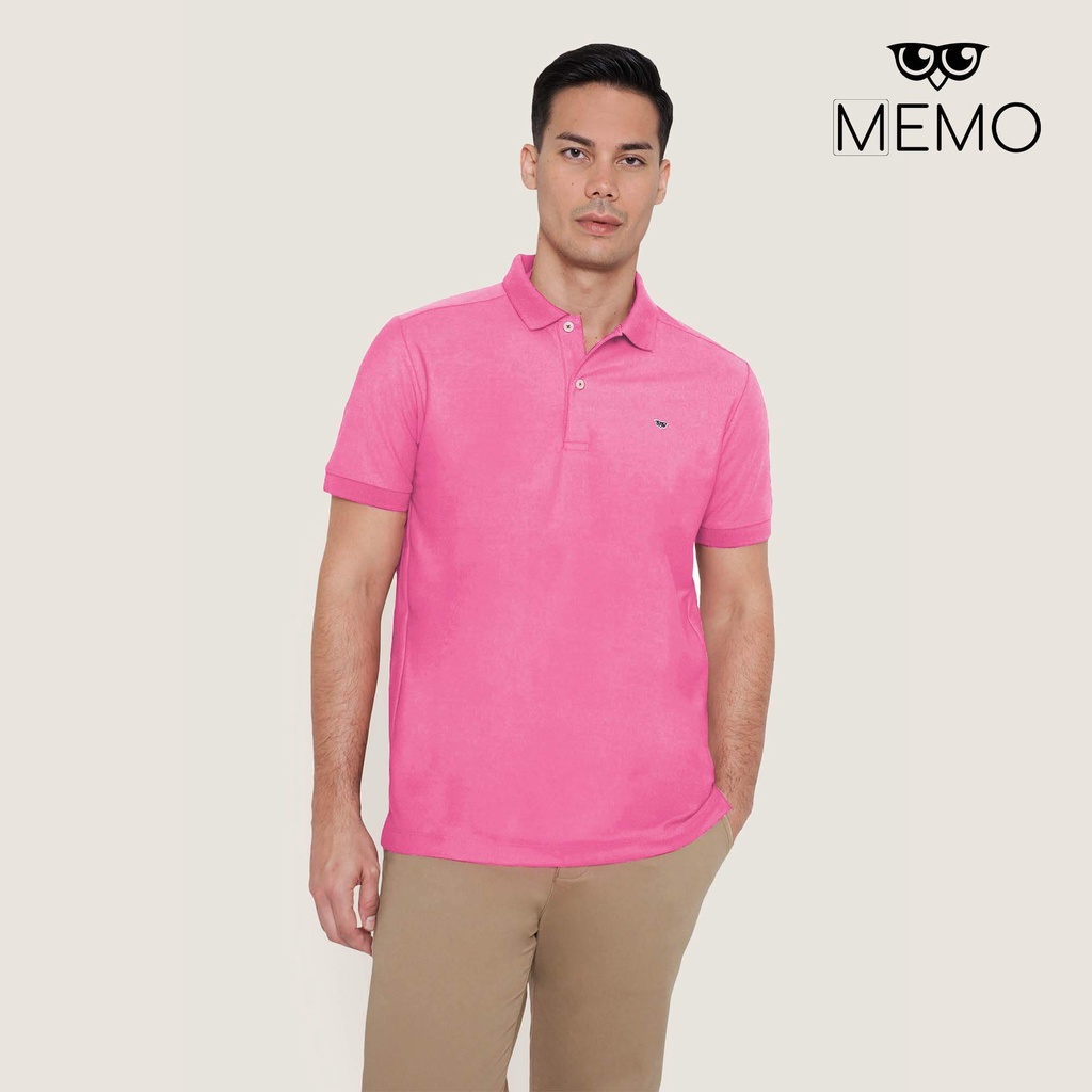 Memo Owl Polo For Men (Hot Pink/Lilac) | Shopee Philippines
