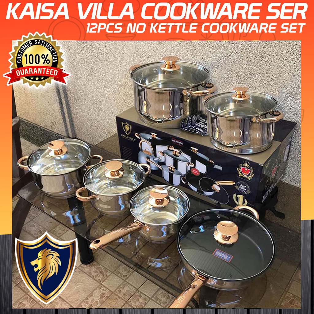 Kaisa Villa 12pcs Nonstick Cookware Set No Kettle | Shopee Philippines
