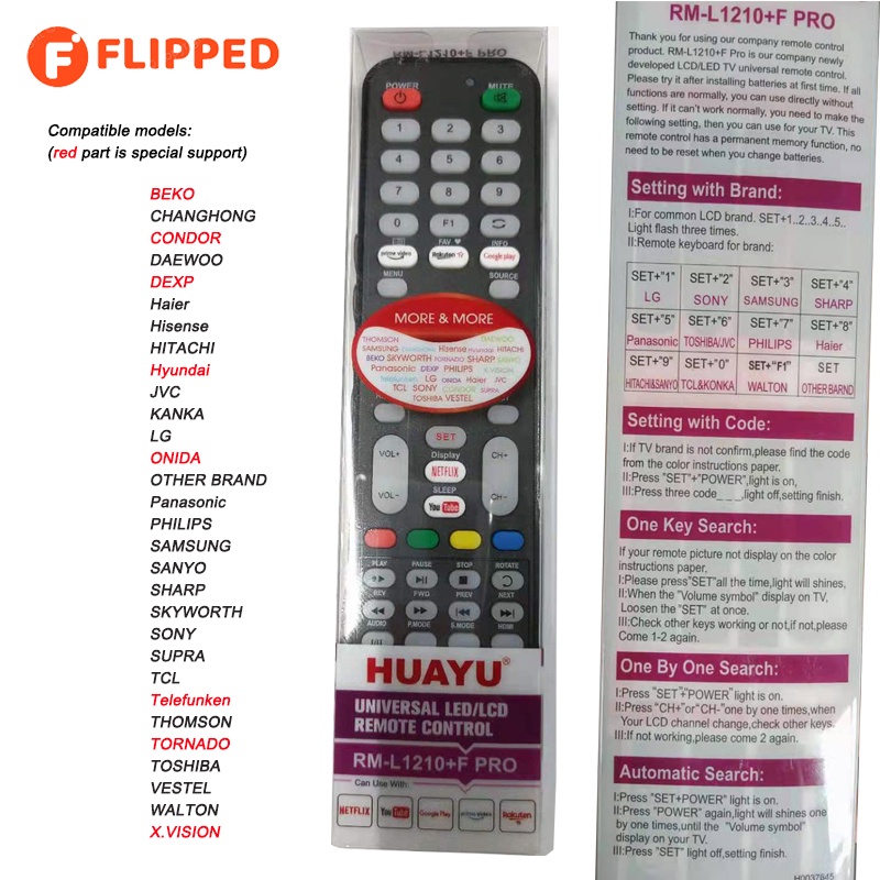 RM-L1195+X Remote control Suitable for LED / LCD TV Smart Television LED tv Home Appliances ...