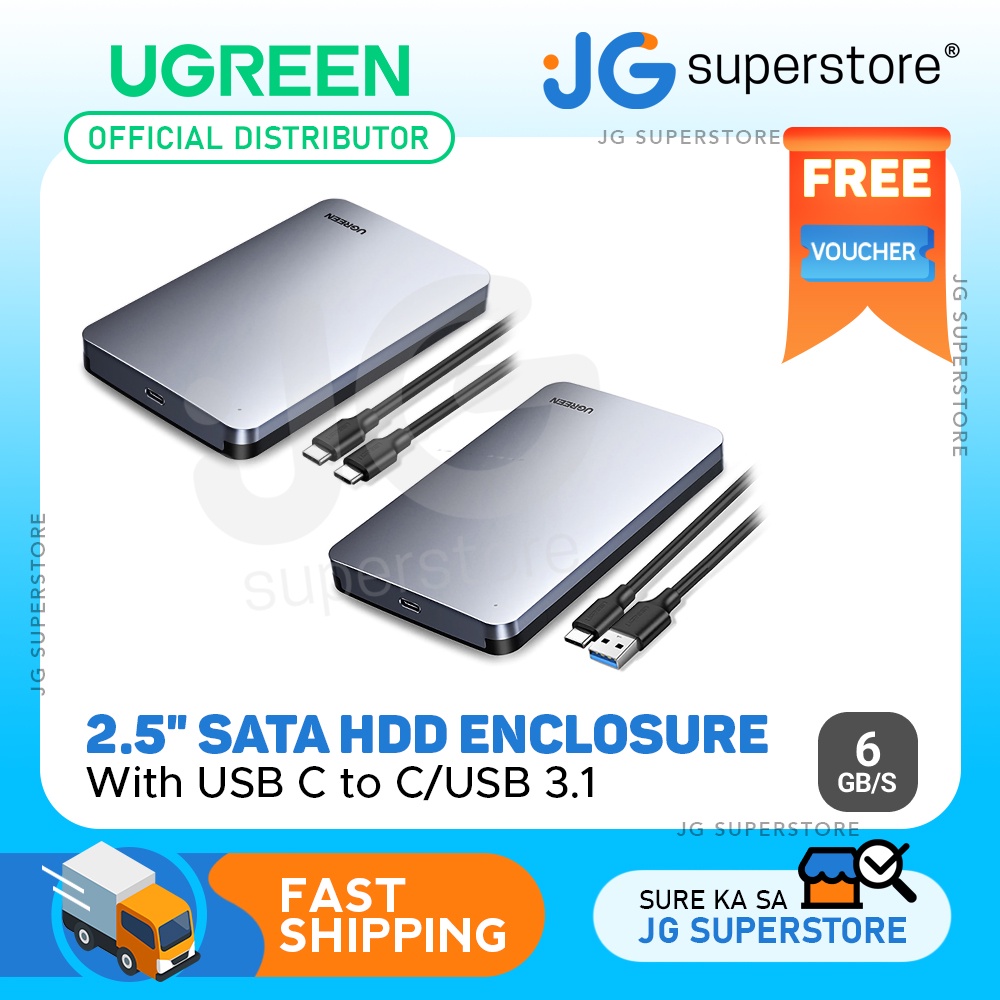 [CLEARANCE] UGREEN 6TB USB-C 3.1 Gen 2 External Hard Drive Enclosure 2. ...