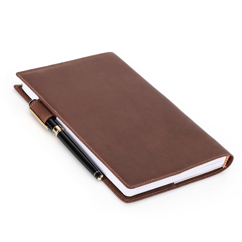 HIRAM Genuine Leather Book Cover for B5 A5 Notebook Leather Book Cover ...