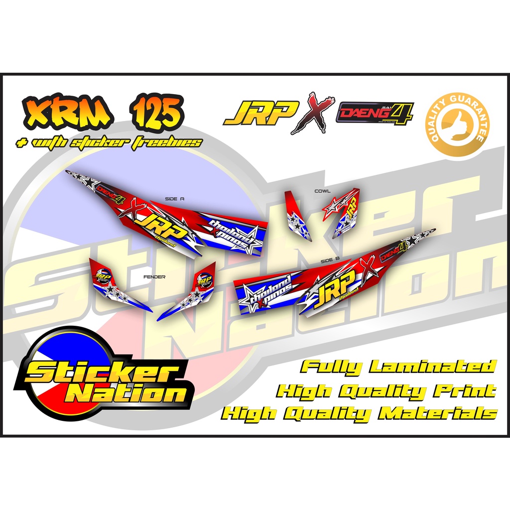 Xrm 125 HALF Body JRP x Daeng Decals | Shopee Philippines