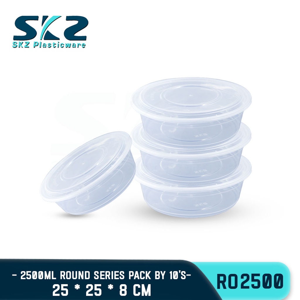 SKZ CLEAR CONTAINER ROUND SERIES R02500 2500ml ENVIRONMENTAL FRIENDLY ...