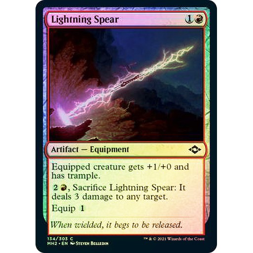 Magic the Gathering : Lightning Spear - MH2 - MTG Red Artifact ...