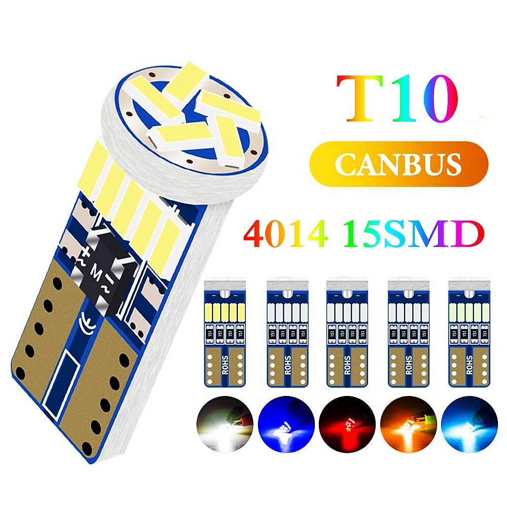 【Ready Stock】T10 Car Clearance Lamp 15smd 4014 Cob Canbus Decoding Side ...