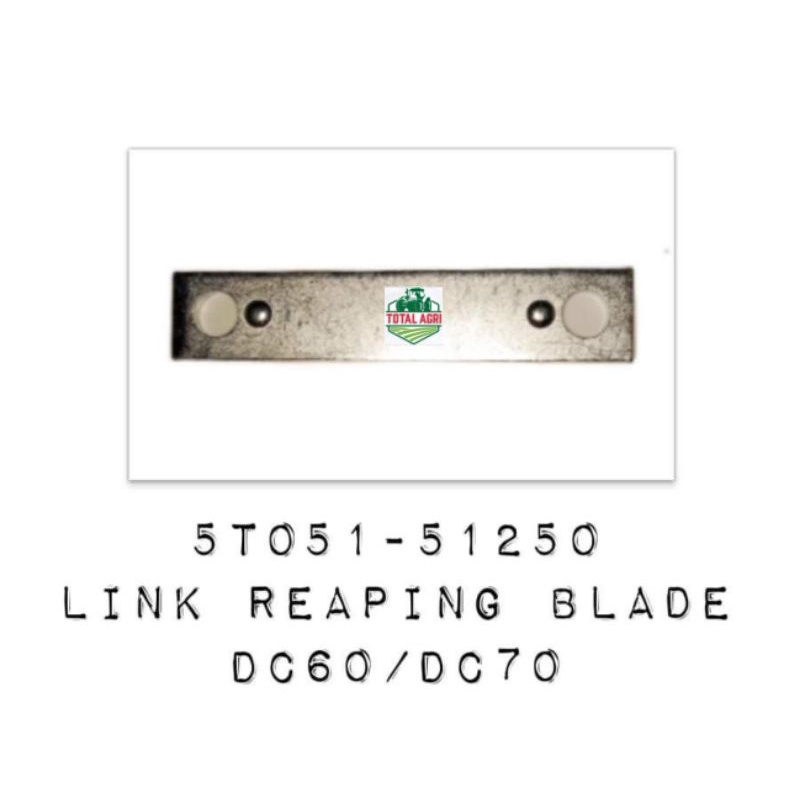 2PCS Link Reaping (Cutting) Blade, 1 Kubota Harvester DC60 DC70 Part ...