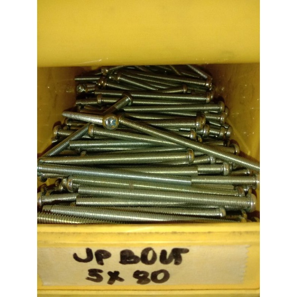 JP BOLT MACHINE SCREW with nut 5MM 20 pcs | Shopee Philippines