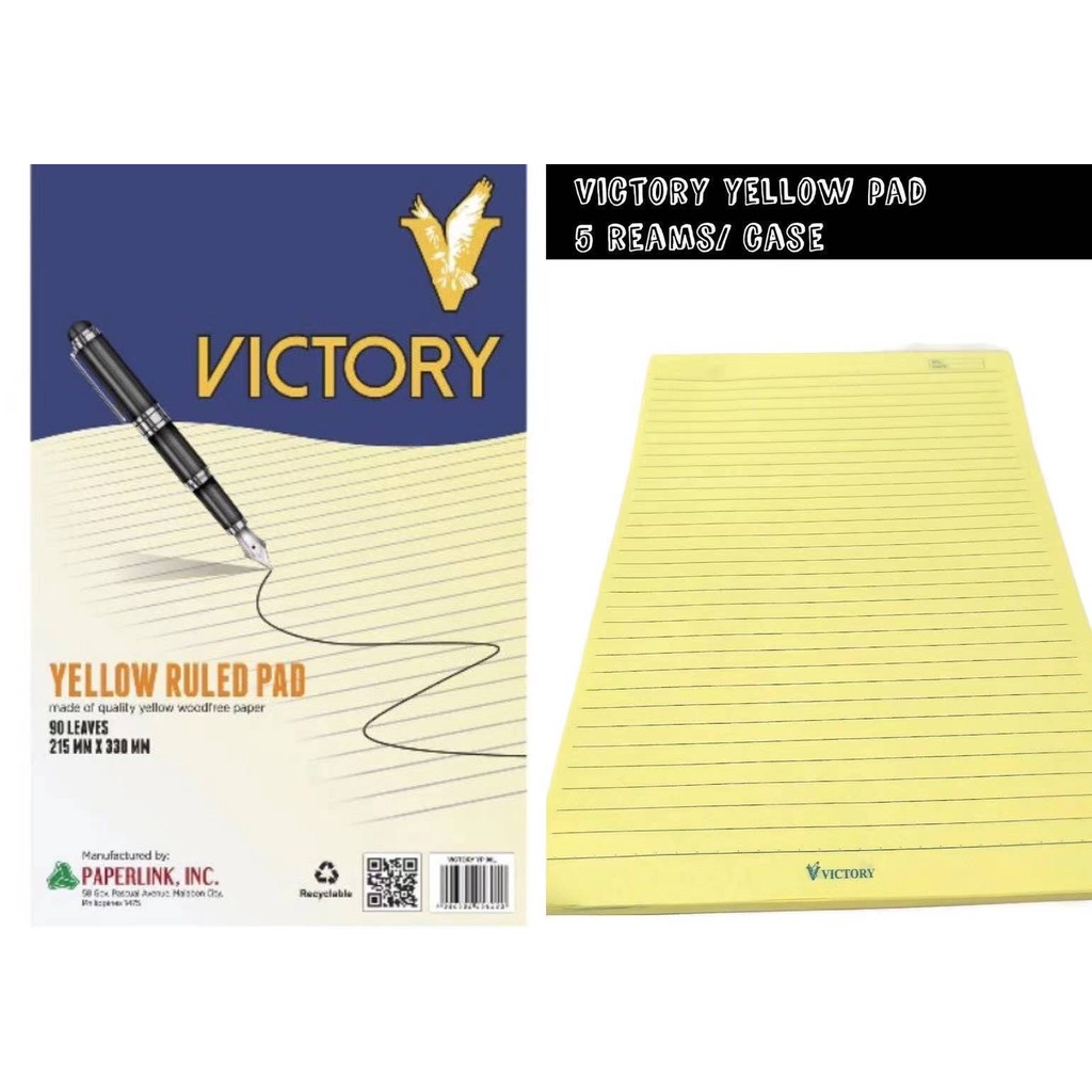VICTORY YELLOW PAD PAPER | Shopee Philippines