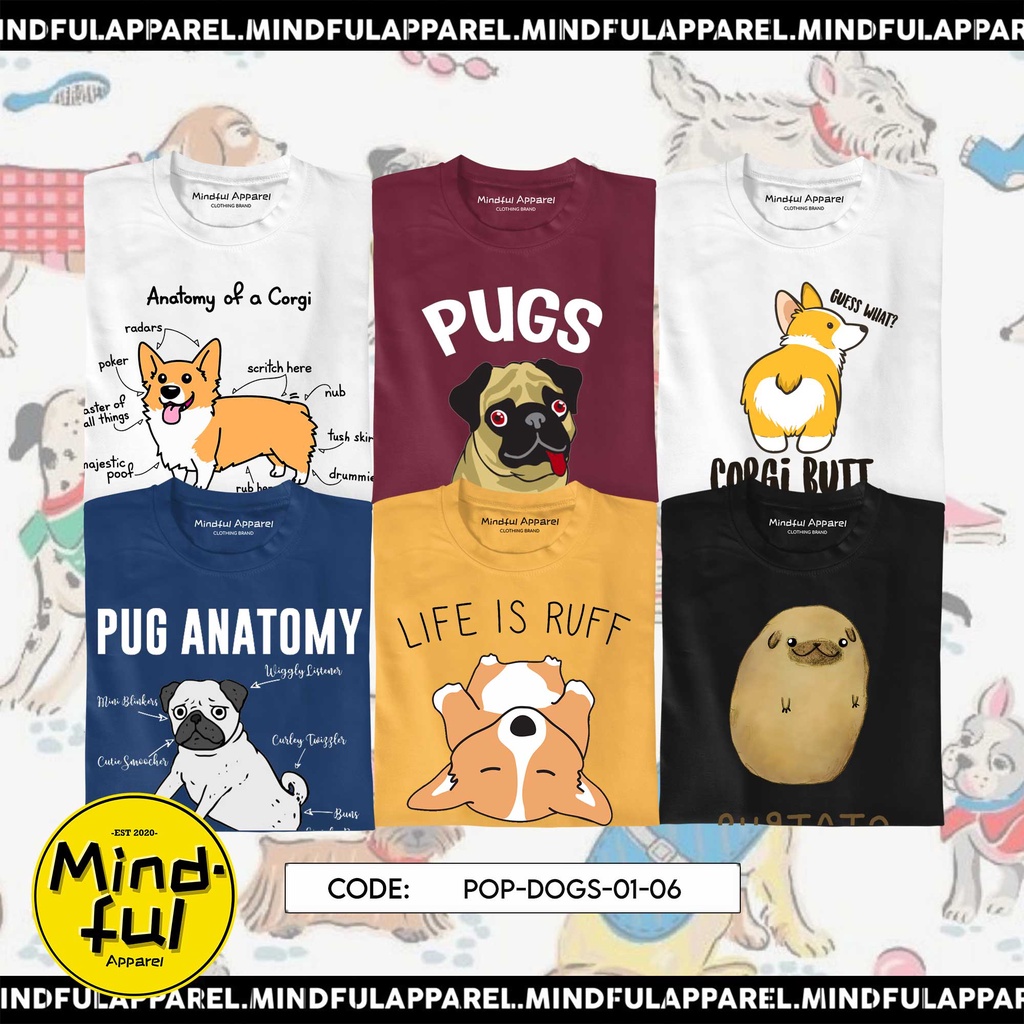POP CULTURE DOGS GRAPHIC TEES | MINDFUL APPAREL T-SHIRT | Shopee ...