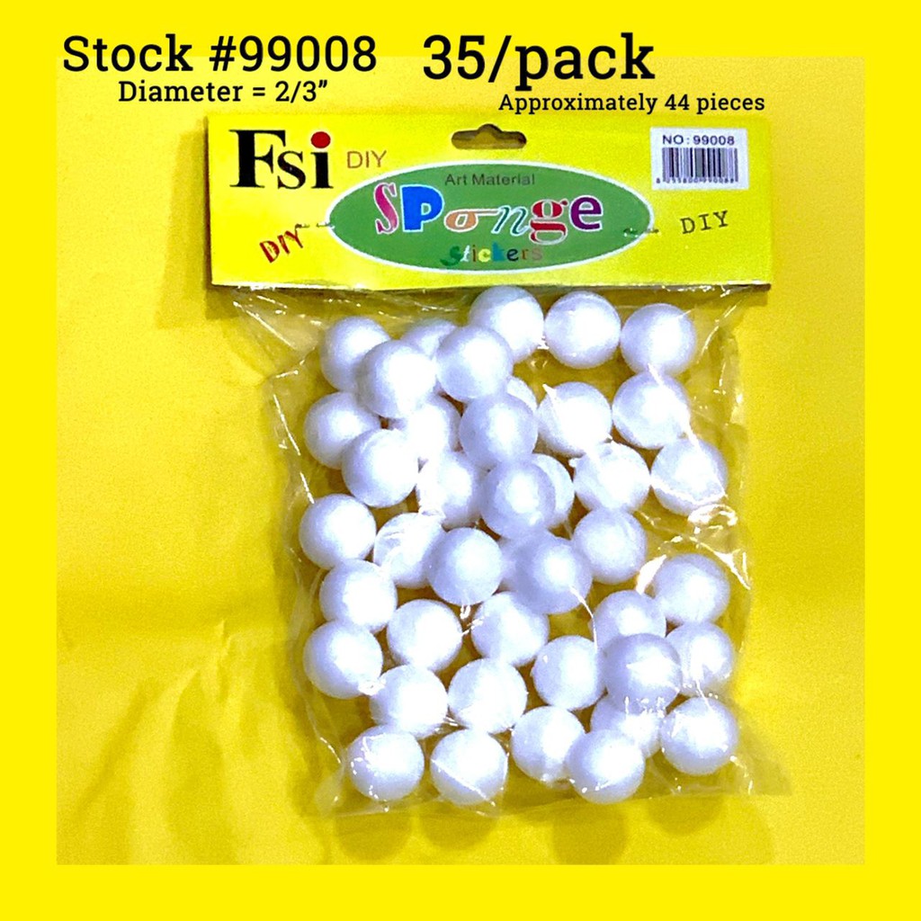 FSI: Styro Balls WHITE arts and crafts different sizes per pack ...