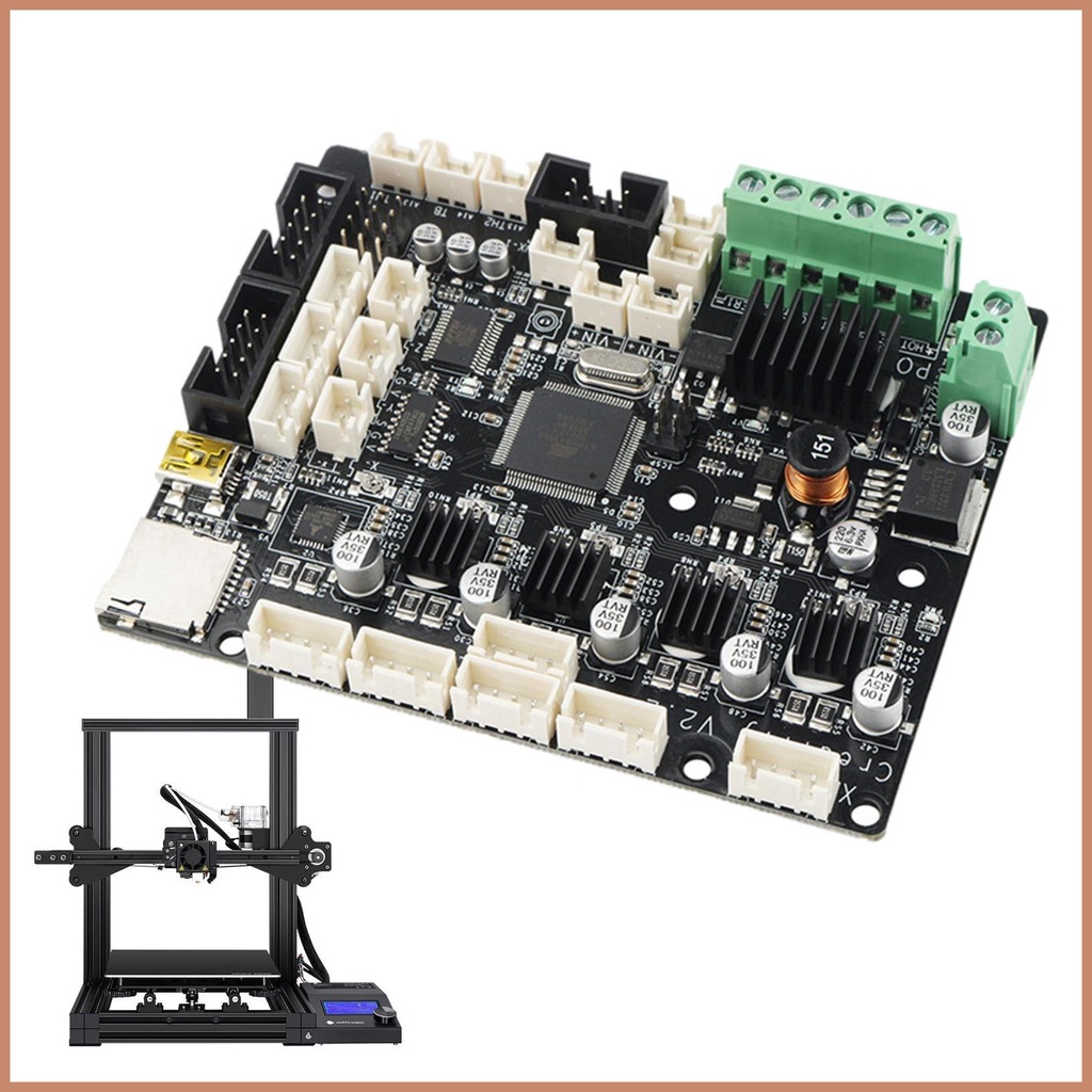 Printer Motherboard Professional Upgrade Motherboard Silent Mainboard V2.2 with TMC2208 Driver ...