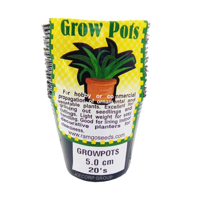 Ramgo Grow Pots - (5.0cm, 7.5cm, 9.0cm x 20's) OR (10.5cm, 12.0cm, 13 ...