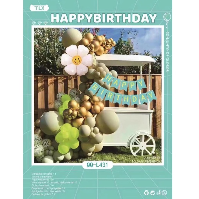(Happy Bird) Happy Birthday Balloon Set Party Decor Party Needs Balloon ...