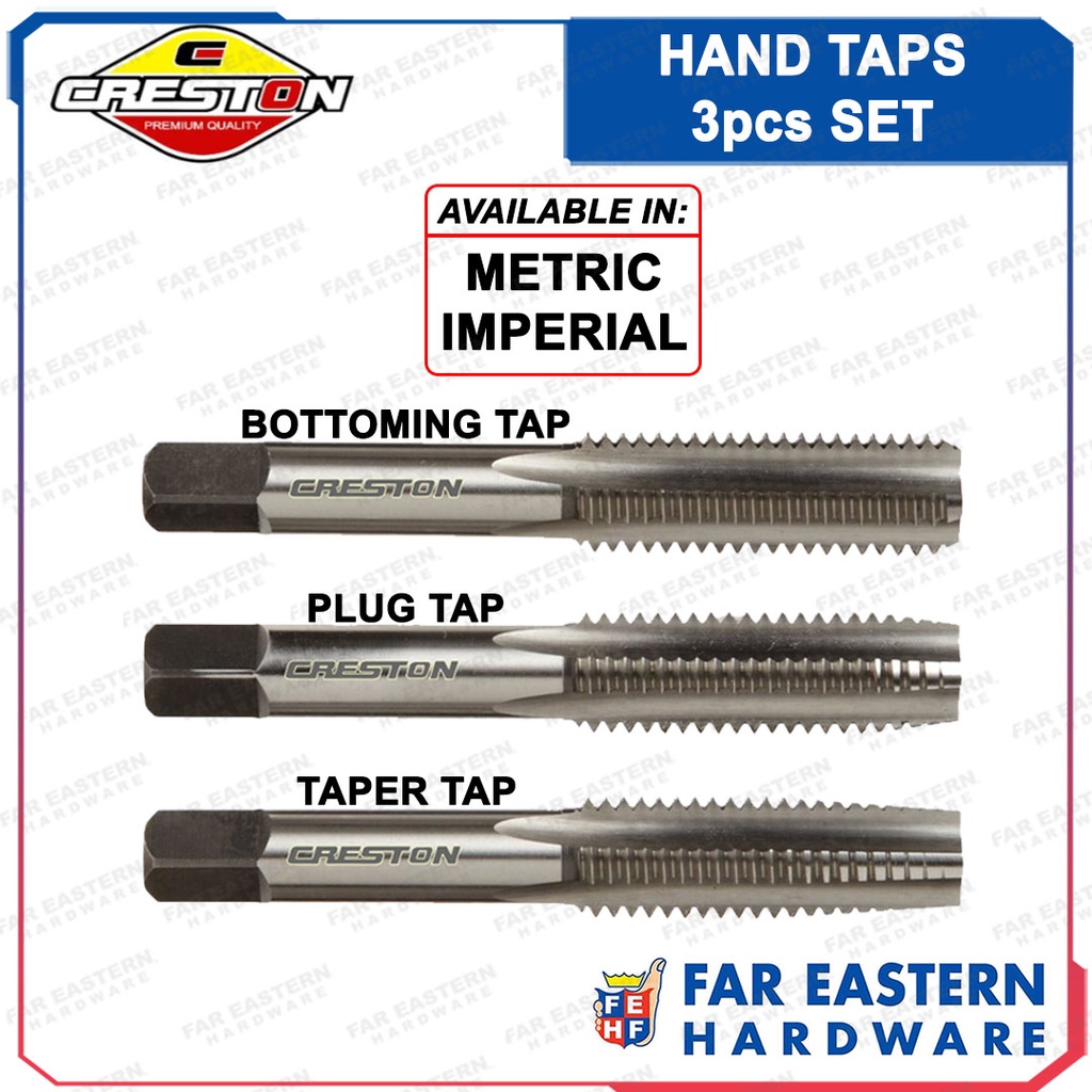 CRESTON Hand Taps 3pcs Set Imperial | Metric CRAC | Shopee Philippines