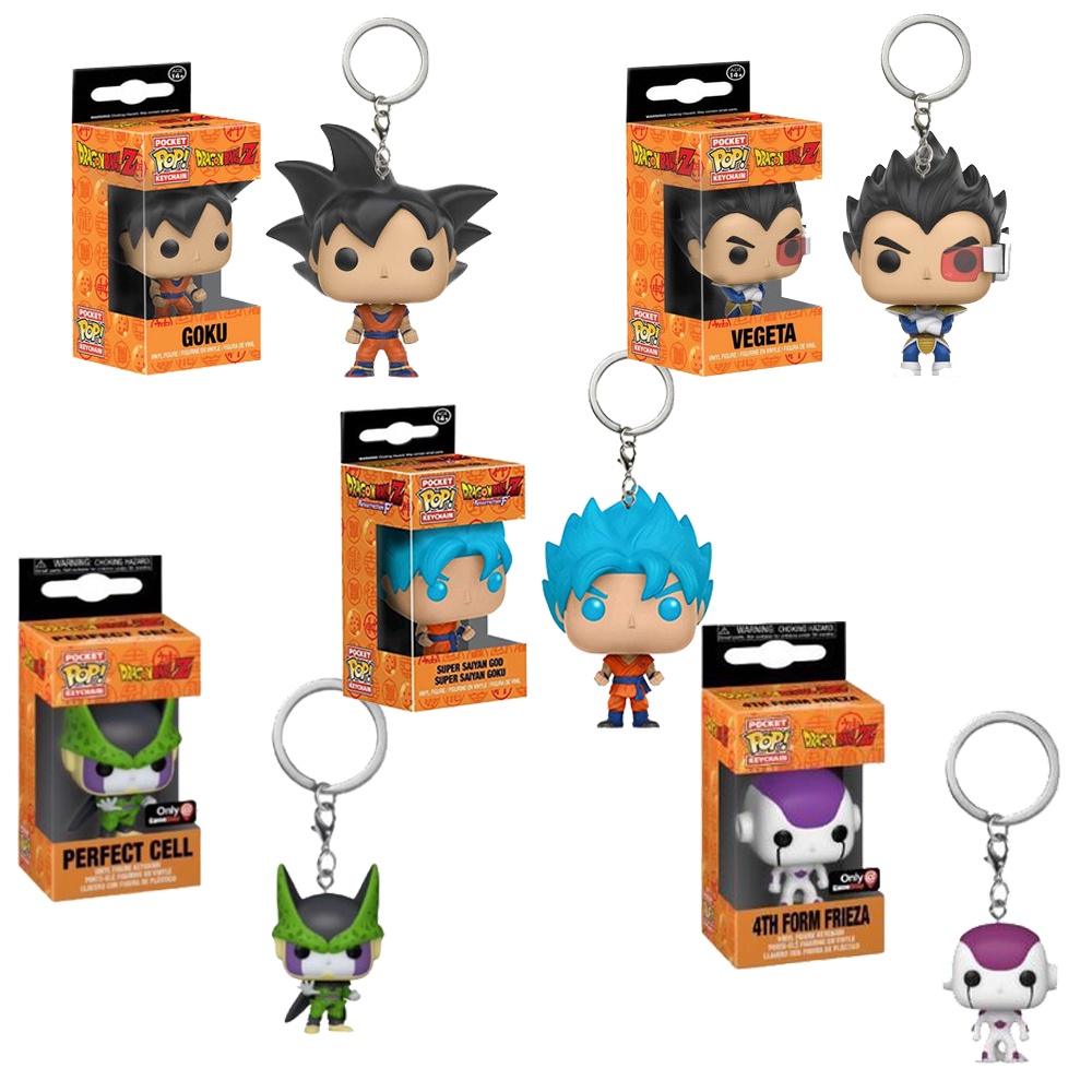 FUNKO POP ！ Keychain Dragon Ball Super Z Goku Vegeta Frieza doll ...