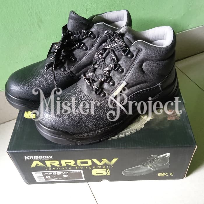 Krisbow Arrow Safety Shoes 6 "Black / Krisbow Project Shoes | Shopee ...