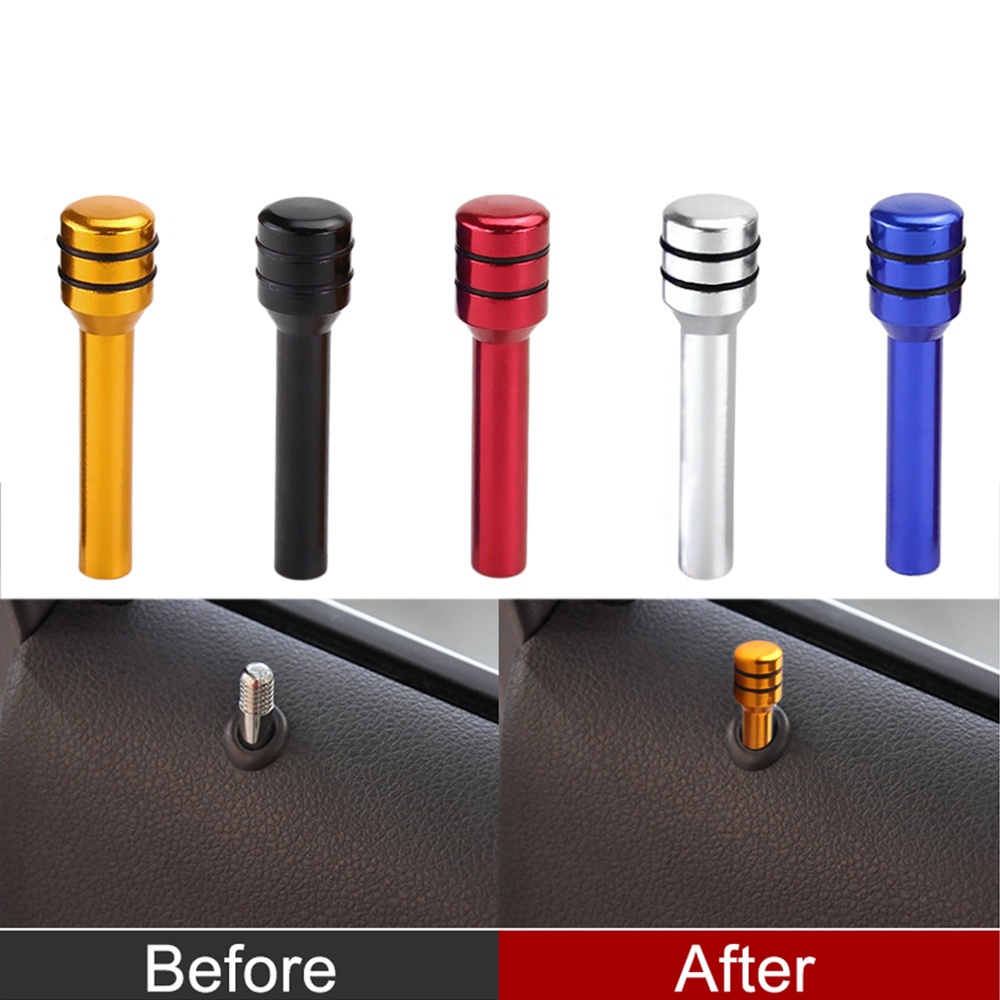 2 piece Universal Aluminum Alloy Car Truck Interior Door Lock Pins Knob ...