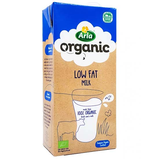 Arla Organic Low Fat Milk 1liter | Shopee Philippines