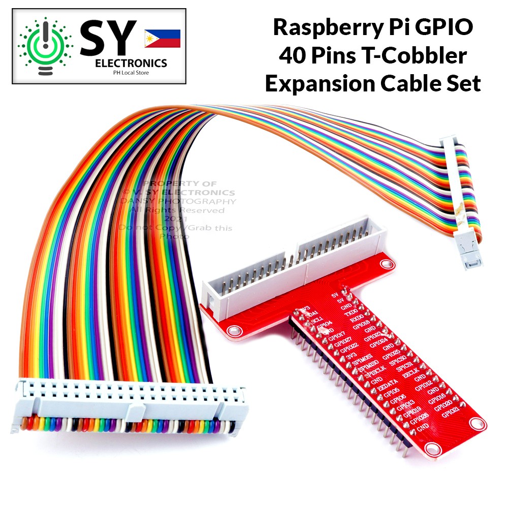 Raspberry Pi 40 Pins GPIO Expansion Breakout Board with Cable Wire ...