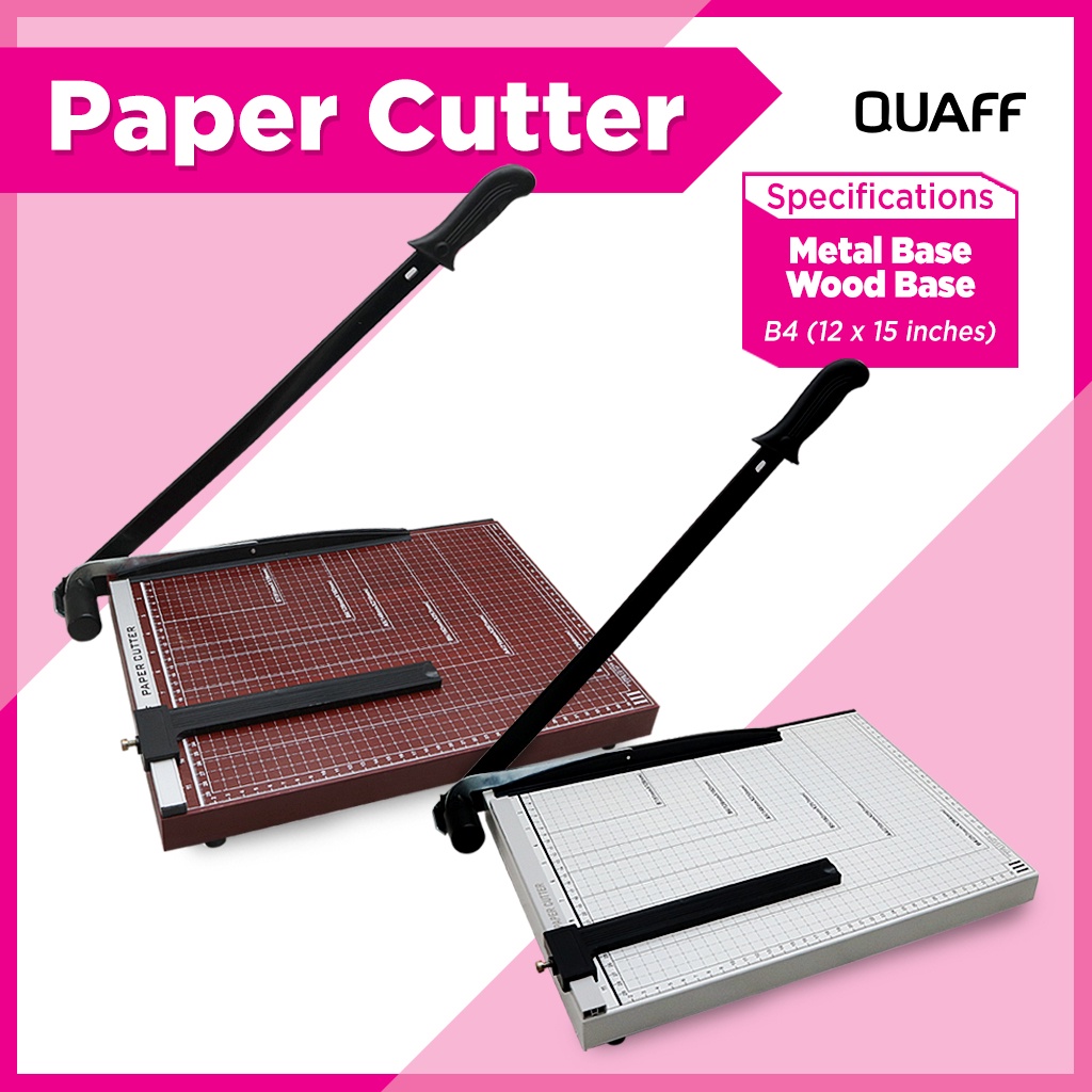 QUAFF Paper Cutter Wood // Metal Base [A3 // A4 // A5 // B4] | Shopee ...