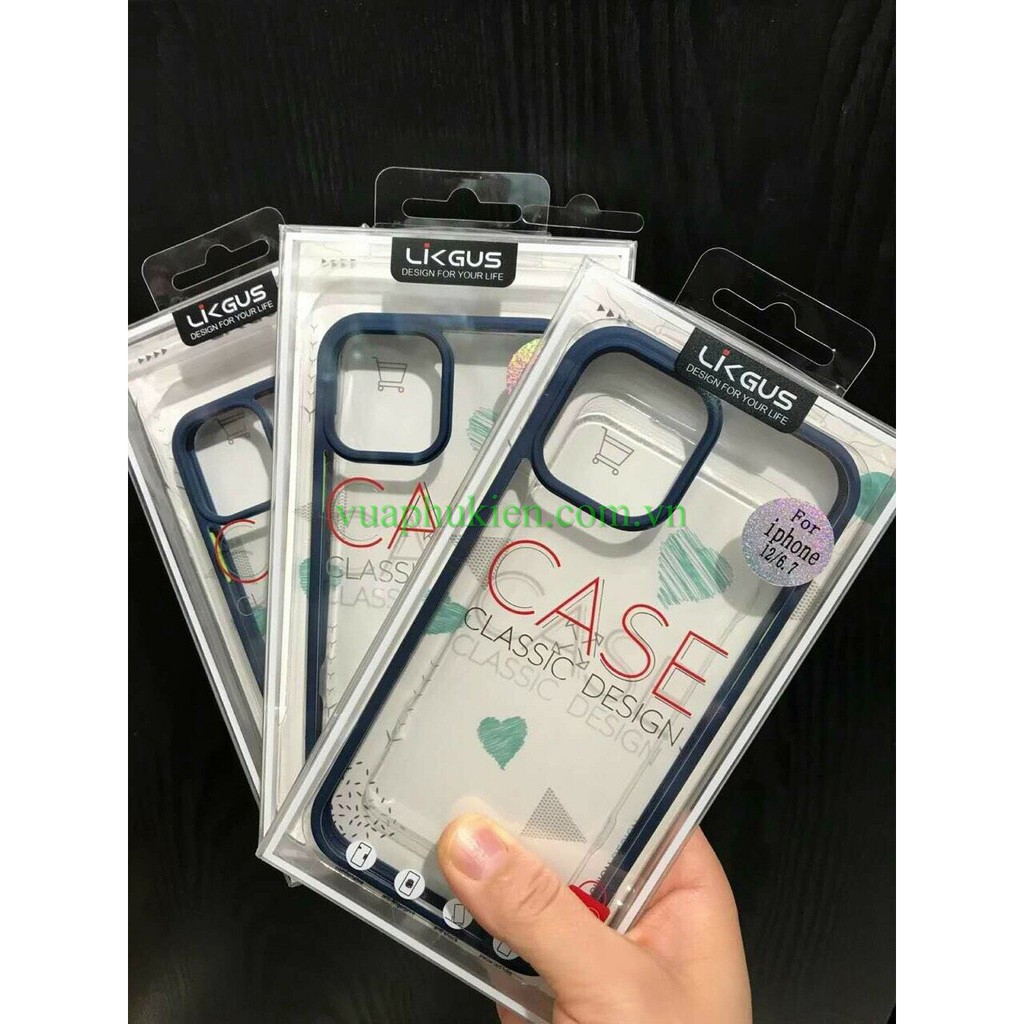 Genuine Likgus case with transparent back and colored border for iPhone ...
