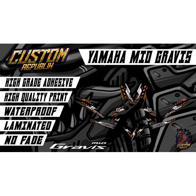 Yamaha Mio Gravis Stripe Decals Set | Shopee Philippines