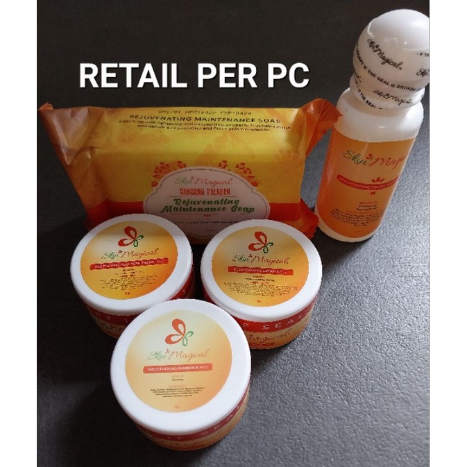 SKIN MAGICAL SET#2 RETAIL PER PC (SOAP, TONER, CREAMS) | Shopee Philippines