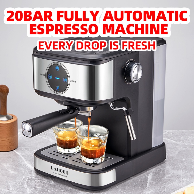 LAHOME Automatic Espresso Coffee Maker Machine Touch Panel Screen Milk Frother Auto Shut-Down ...