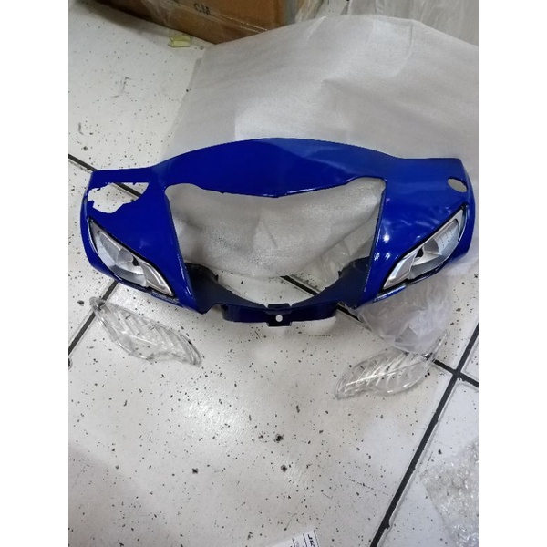 Headlight Cowling wave100 with Flasher Lens (Black/ Red/ Blue) | Shopee ...