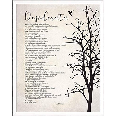 Desiderata Poem Minimalist Modern Wall Art Poster Canvas Framed x10 ...