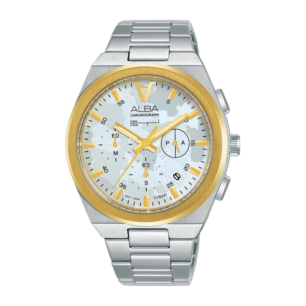 ALBA Philippines White Dial Stainless Steel Strap AT3H50X1 Chronograph ...