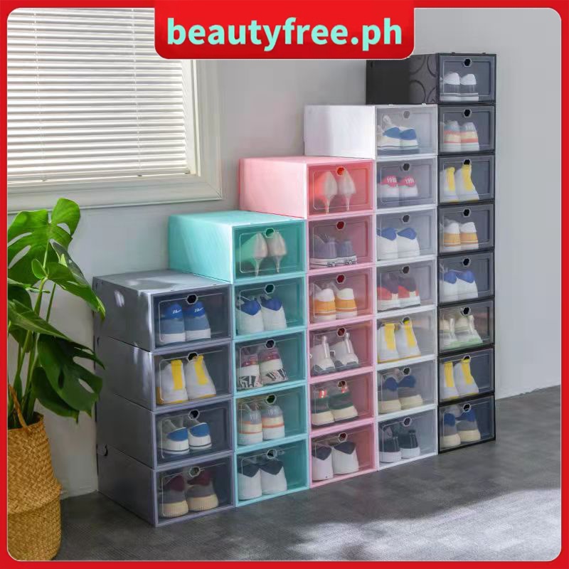 COD Big Size Color Shoe Box Foldable Drawer Case Storage Organizer Shoe ...