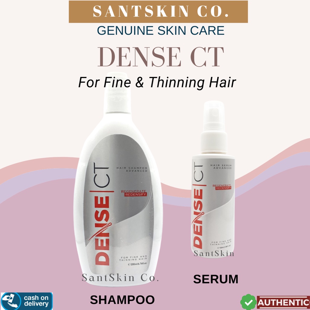 Dense CT Hair Advanced Shampoo and Serum for Fine & Thinning Hair, Hair ...